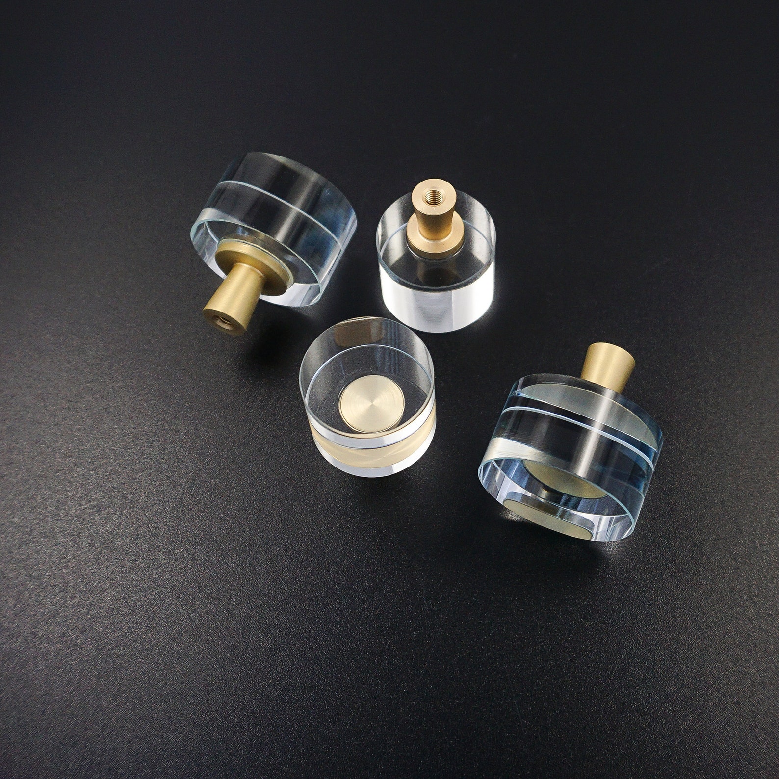 Brass Clear Knobs Acrylic Knobs Dresser Pulls Knobs Wardrobe - Etsy
