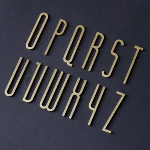 Solid Brass House Numbers Letters Metal Address Number Gold Room ...