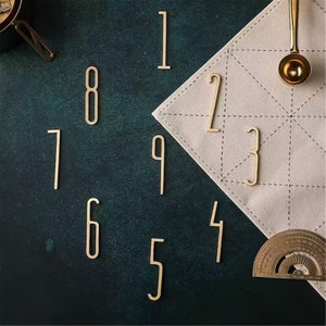 Solid Brass House Numbers Letters Metal Address Number Gold Room ...