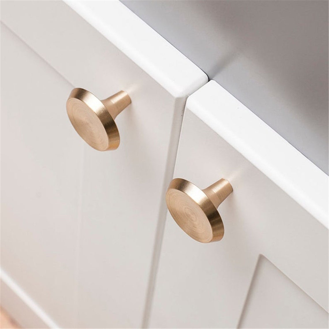 Brass Round Knobs Kitchen Cabinet Knob Handle Dresser Knobs - Etsy