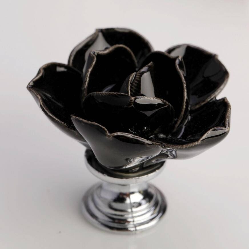 Lotus Dresser Knobs Drawer Knob Pull Handles Kitchen Cabinet | Etsy