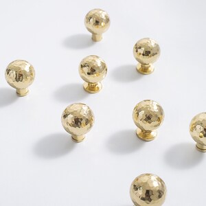 Hammer Ball Cabinet Pulls Knobs Drawer Knob and Pull Solid Brass Dresser Knob Kitchen Handle ...