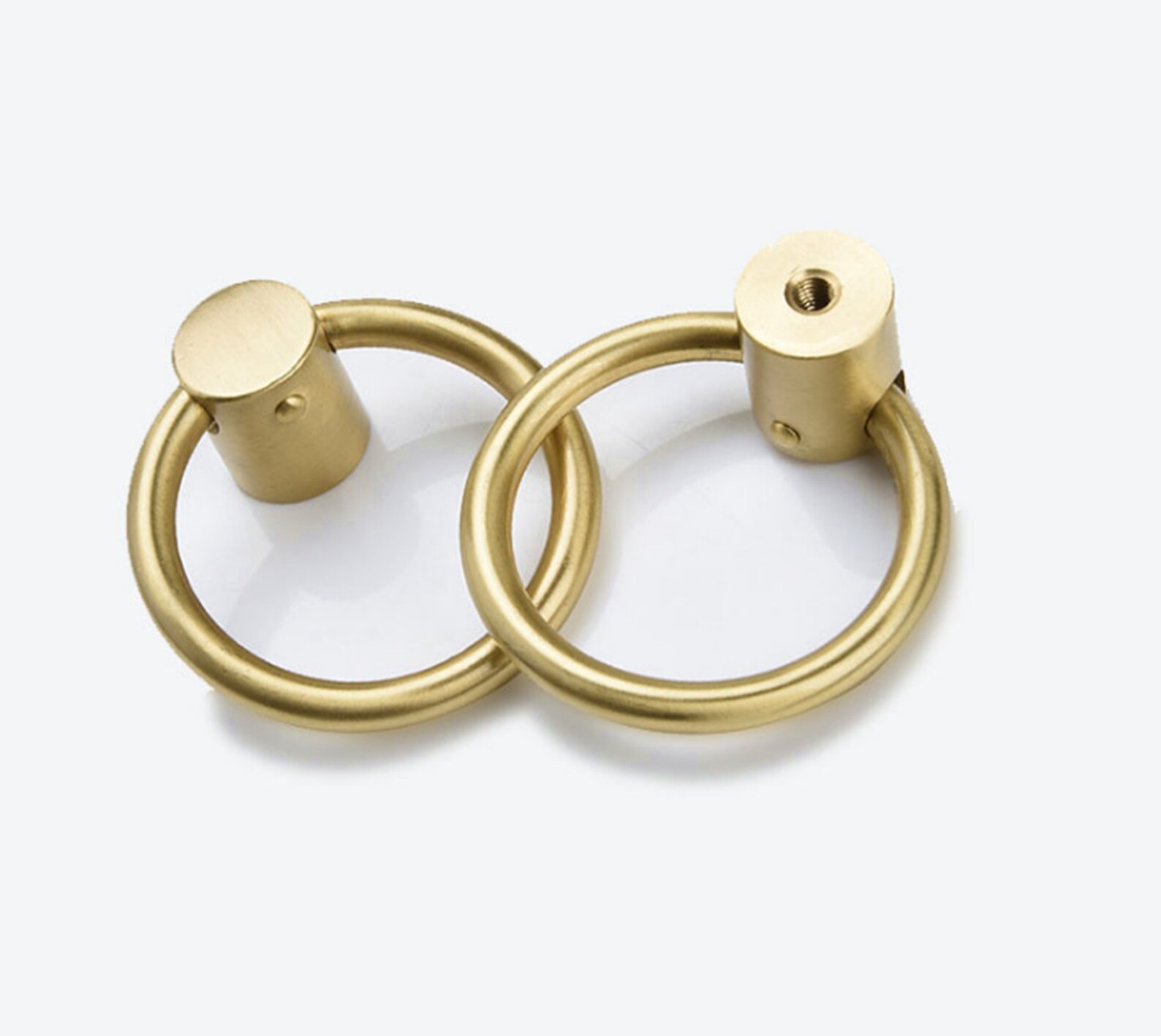 Solid Brass Material Ring Pulls Gold Brass Dresser Knobs - Etsy