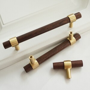 3 3.78'' 5'' 6.37.56 8.8 12.6walnut Wood Dresser Drawer Pulls Closet ...