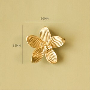 Flower Brass Knobs Kitchen Pulls Cabinet Knobs Handles Nordic Style Drawer Knobs Pulls Wardrobe ...