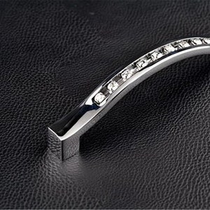 3.78'' 5'' 6.3'' Sparkly Glass Drawer Pull Handle Knob Door Handle ...