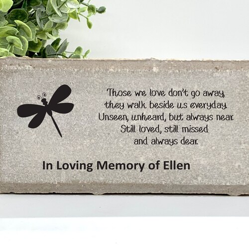 Dragonfly Memorial Stone Sympathy Gift in Loving Memory - Etsy
