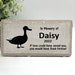 Duck Memorial Stone -personalized Pet Keepsake - Loss of Duck- Duck ...