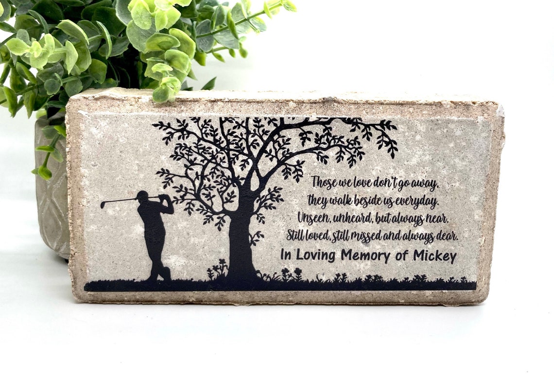 Golfer Memorial Gift Memorial Stone Sympathy Gift - Etsy