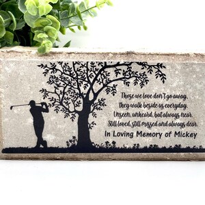 Golfer Memorial Gift Memorial Stone Sympathy Gift - Etsy