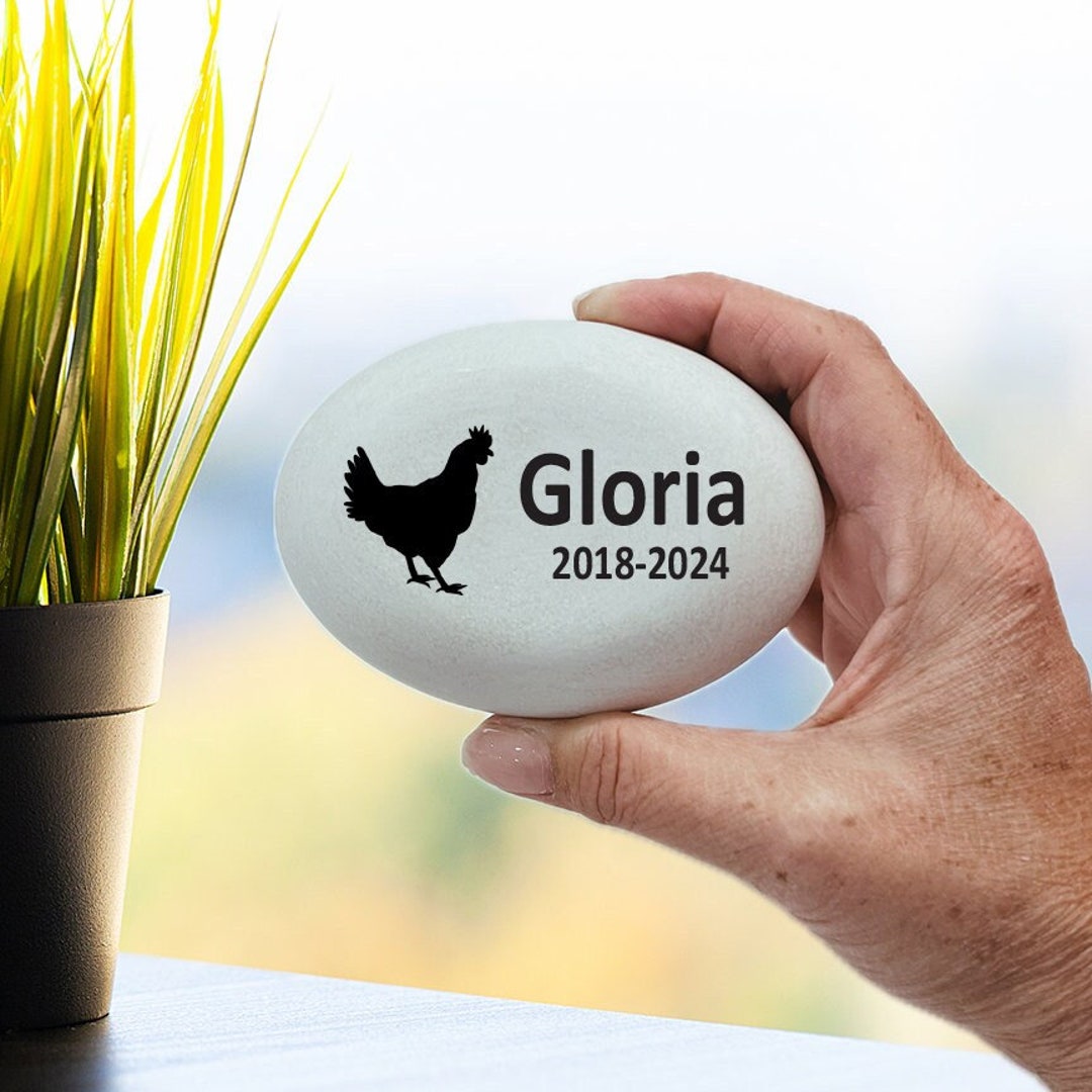 Chicken Memorial Stone - Pet Loss Gift - Custom Chicken Sympathy Gift ...