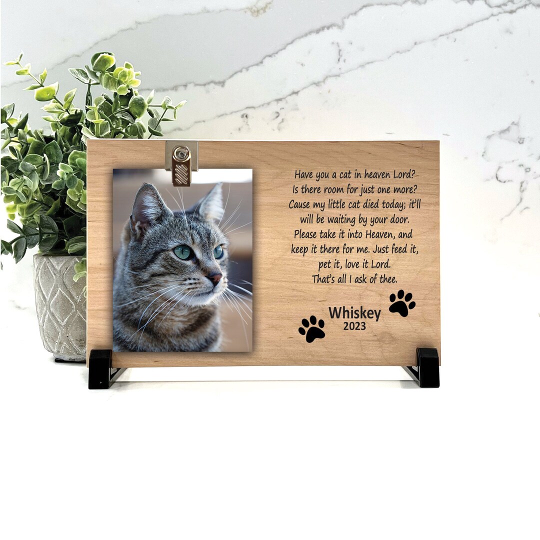Cat Memorial Picture Frame, Have You a Cat in Heaven, Cat Memorial Gift ...