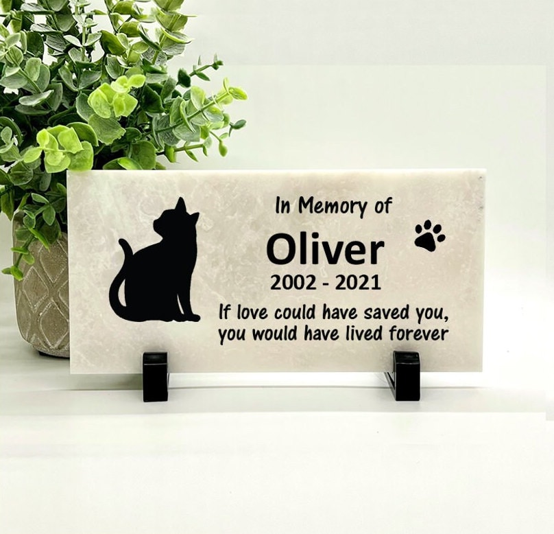 Cat Memorial Stone – Personalized Pet Remembrance Gift - Etsy