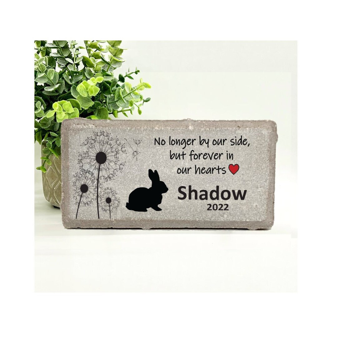 Rabbit / Bunny Memorial Stone- Personalized Pet Keepsake - Loss of ...