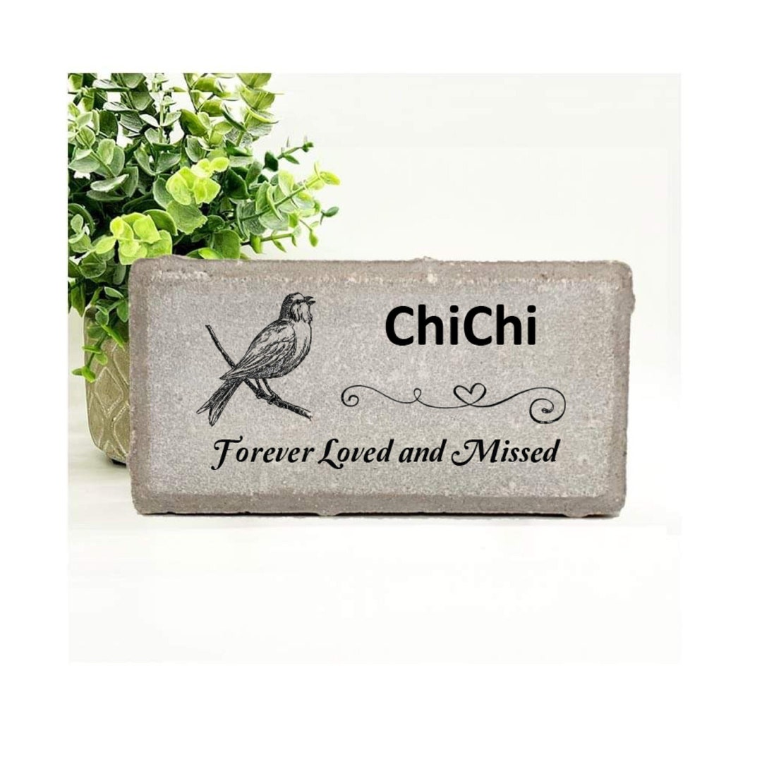 Bird Memorial Stone- Personalized Stone Bird Keepsake - Loss of Bird ...
