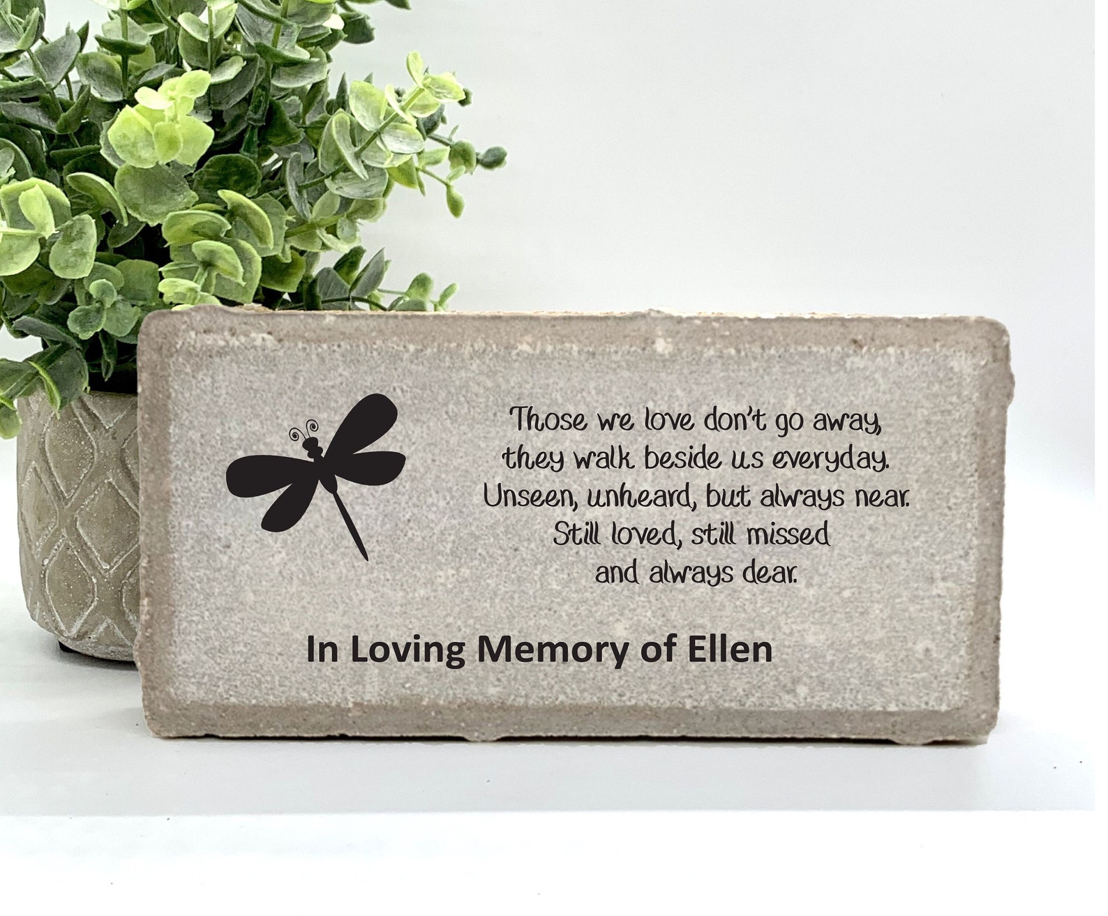 Dragonfly Memorial Stone Sympathy Gift in Loving Memory - Etsy