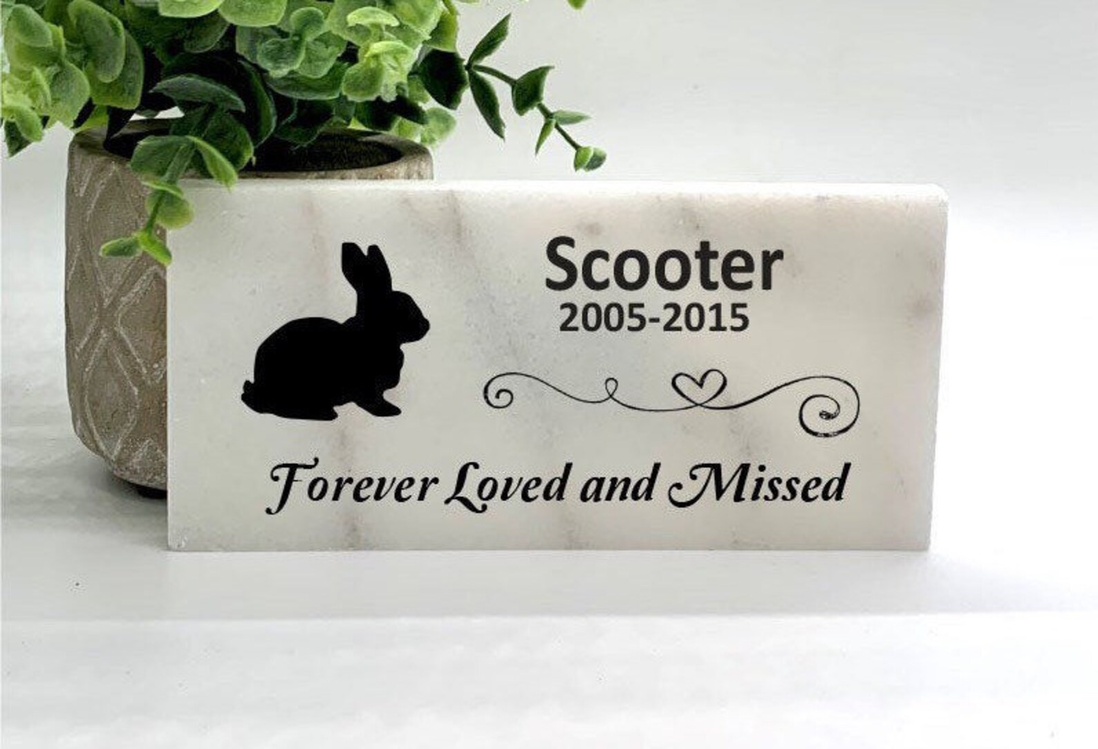 Rabbit / Bunny Memorial Stone Personalized Pet Remembrance - Etsy
