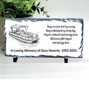 Pontoon Boat Memorial Stone - Sympathy Gift - Bereavement Gift ...