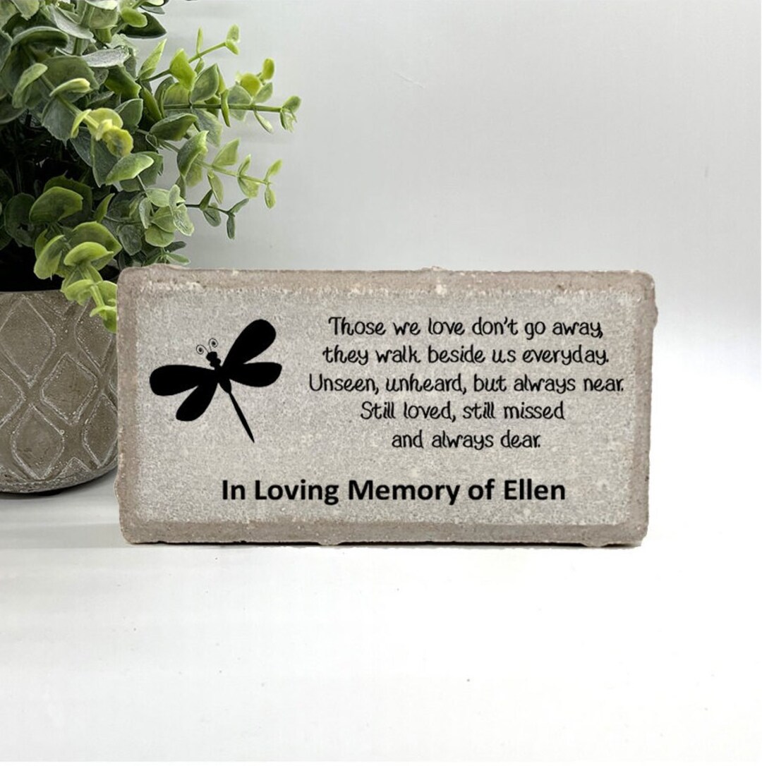 Dragonfly Memorial Stone - Sympathy Gift - in Loving Memory - Memorial ...