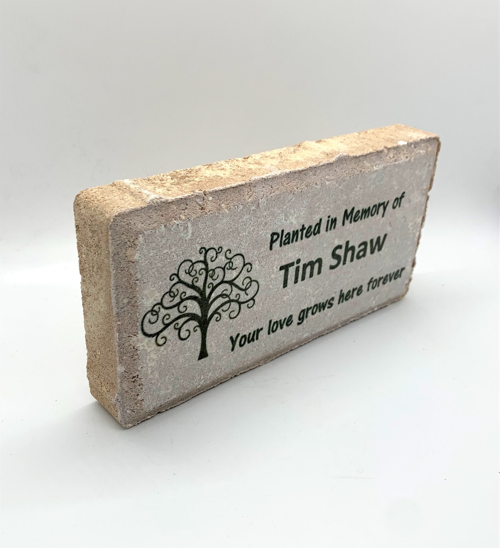 Planted in Memory of - Memorial Stone- Concrete Paver Memorial Marker ...