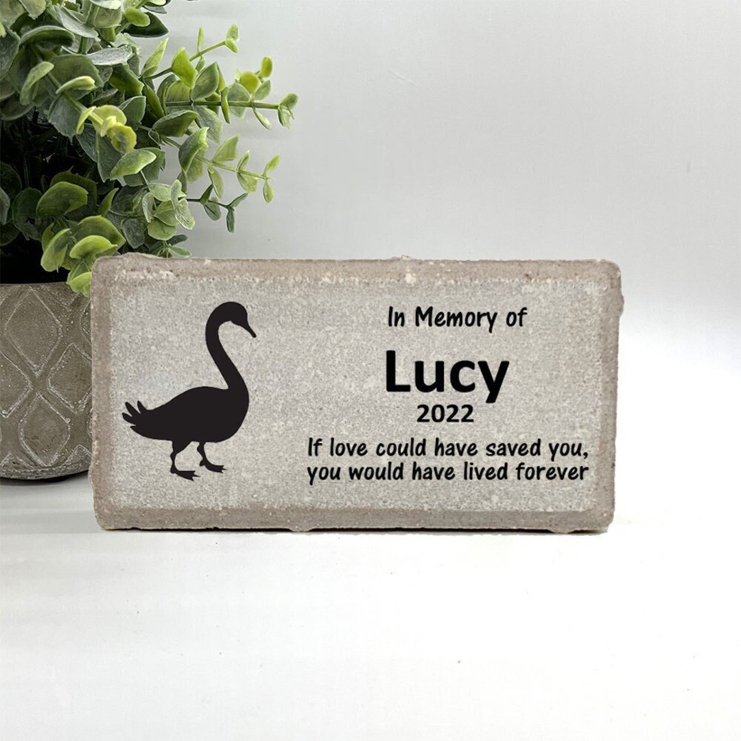 Goose Memorial Stone -personalized Pet Keepsake - Goose Sympathy Gift ...