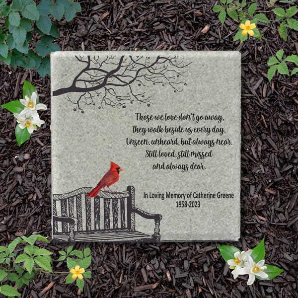 Cardinal Memorial Stone - Etsy