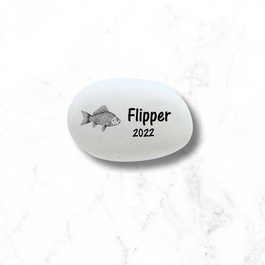 Fish Memorial Stone- Personalized Pet Keepsake- Pet Loss Gift - Custom ...
