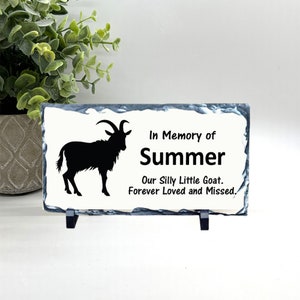 Goat Memorial Stone- Goat Memorial- Goat Sympathy Gift - Animal Loss ...