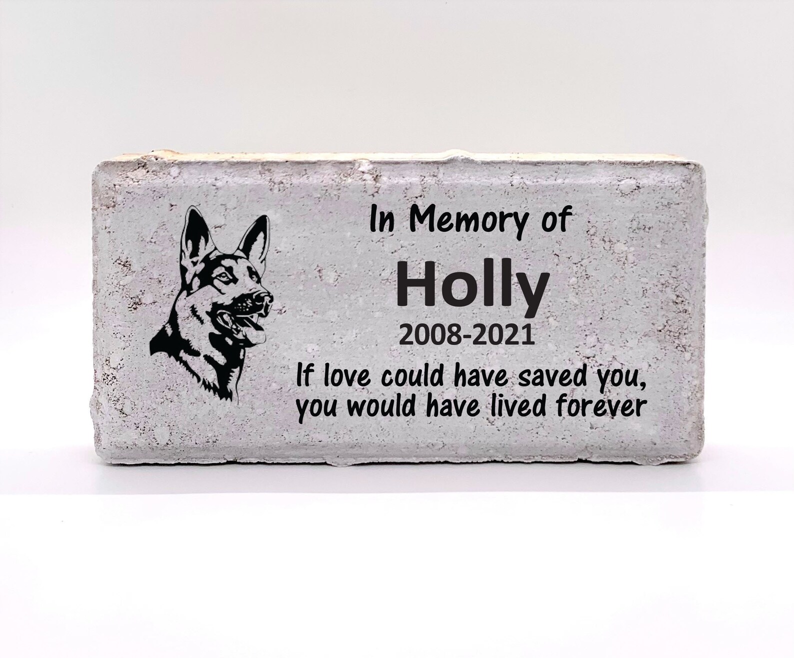 German Shepherd Memorial Stone Personalized Pet Sympathy Gift - Etsy