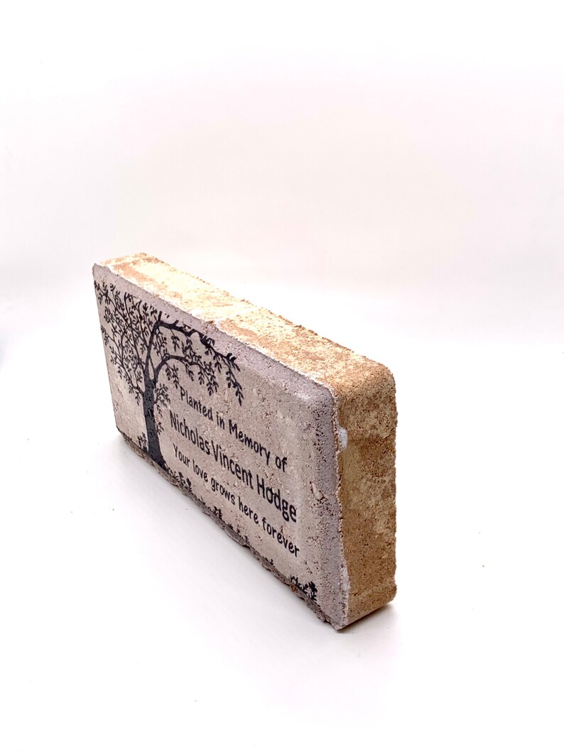 Planted in Memory of - Memorial Stone- Concrete Paver Memorial Marker ...