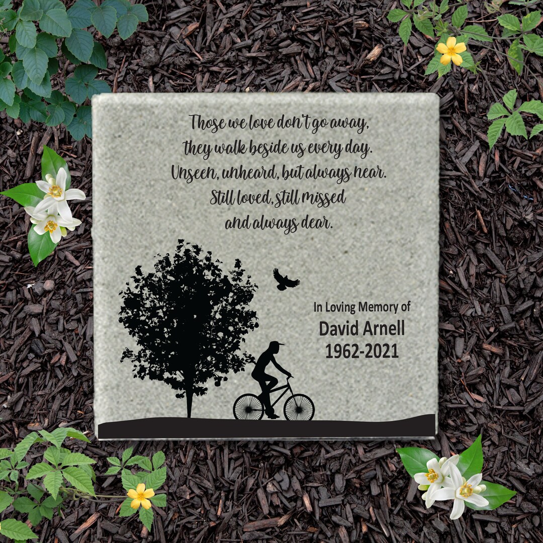Memorial Stone - Bicycle Memorial Stone - Sympathy Gift Bereavement ...