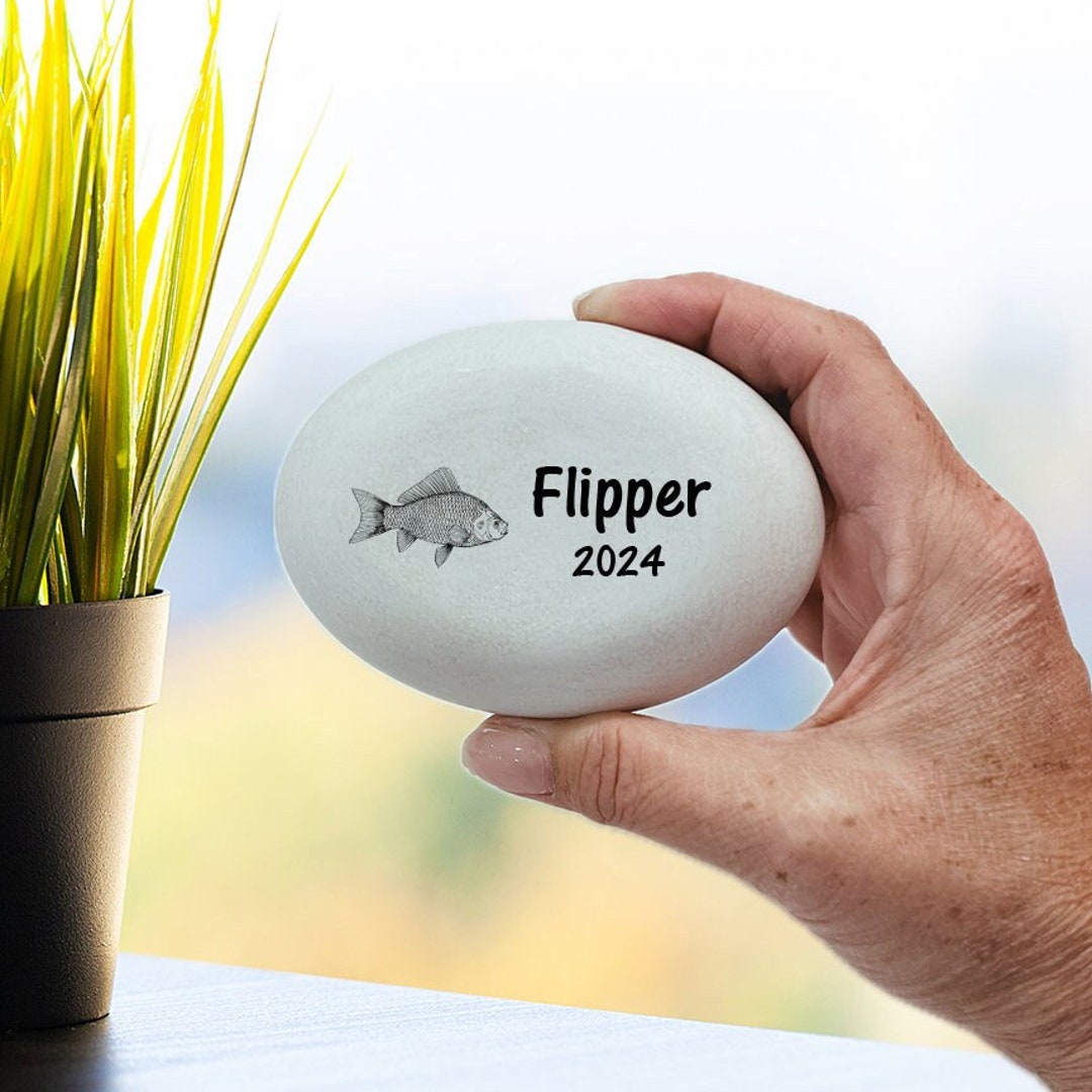 Fish Memorial Stone- Personalized Pet Keepsake- Pet Loss Gift - Custom ...