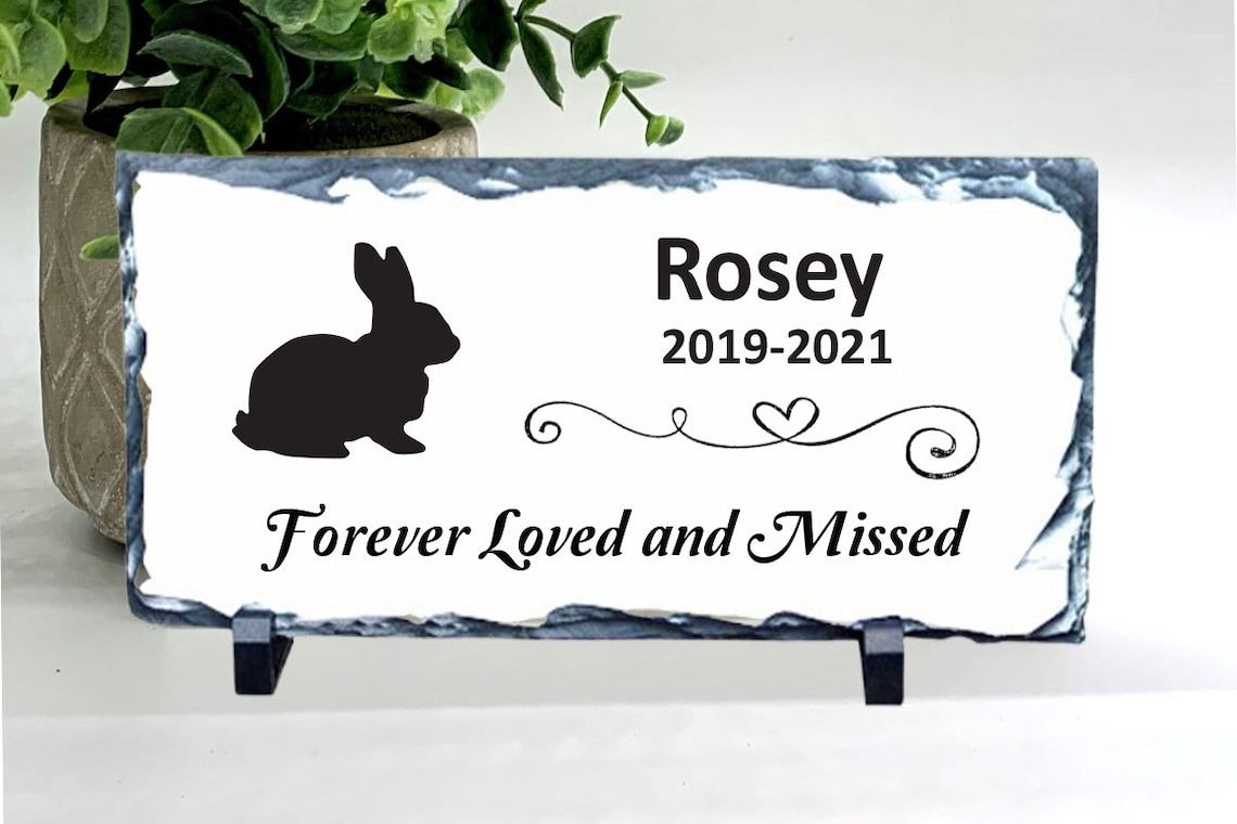 Rabbit / Bunny Memorial Stone Personalized Pet Remembrance - Etsy