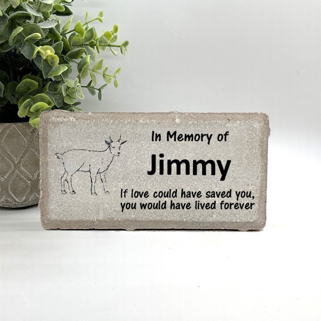 Goat Memorial Stone Goat Memorial Animal Burial Marker Animal Loss Goat ...