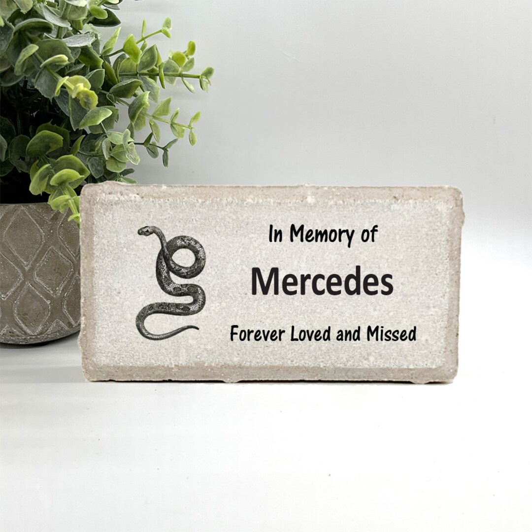 Snake Memorial Stone - Snake Keepsake - Pet Snake Loss - Pet Memorial ...