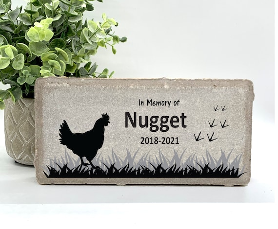 Chicken Memorial Stone Personalized Pet Memorial Loss of - Etsy
