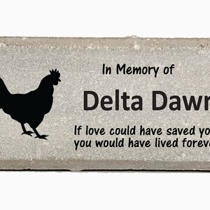 Chicken Memorial Stone -personalized Pet Keepsake - Loss of Chicken ...