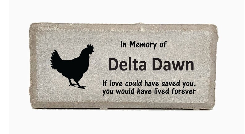 Chicken Memorial Stone -personalized Pet Keepsake - Loss of Chicken ...