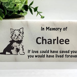 Yorkie Memorial Stone, Personalized Pet Memorial, Dog Memorial Stone ...