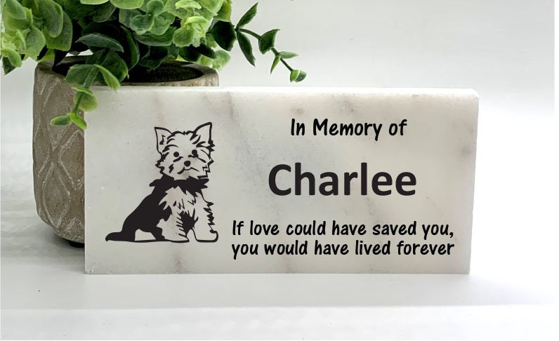 Yorkie Memorial Stone, Personalized Pet Memorial, Dog Memorial Stone ...