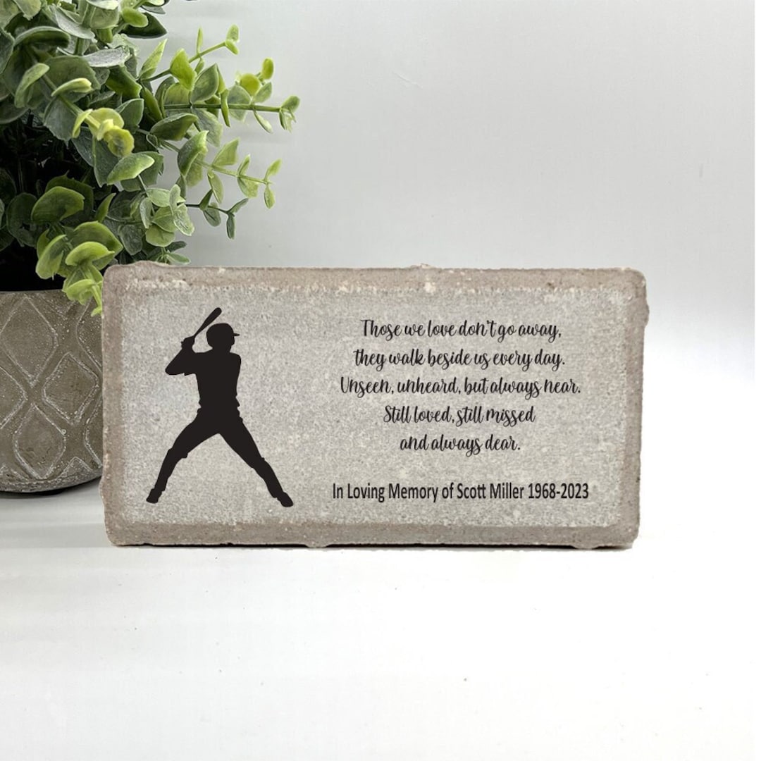 Baseball Player Memorial Gift - Memorial Stone - Sympathy Gift ...