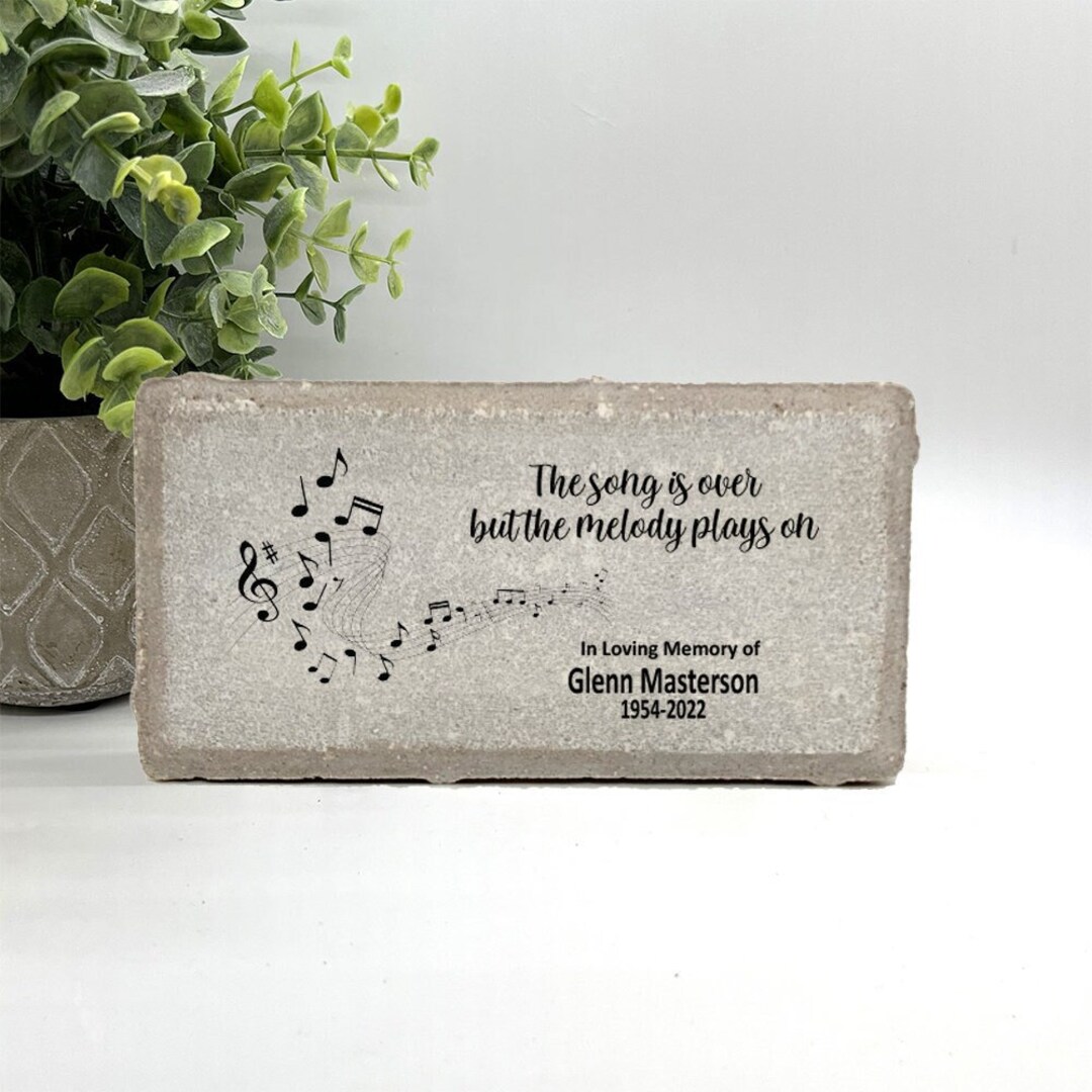 Memorial Stone - Sympathy Gift Bereavement Gift Funeral Gift - Musician ...