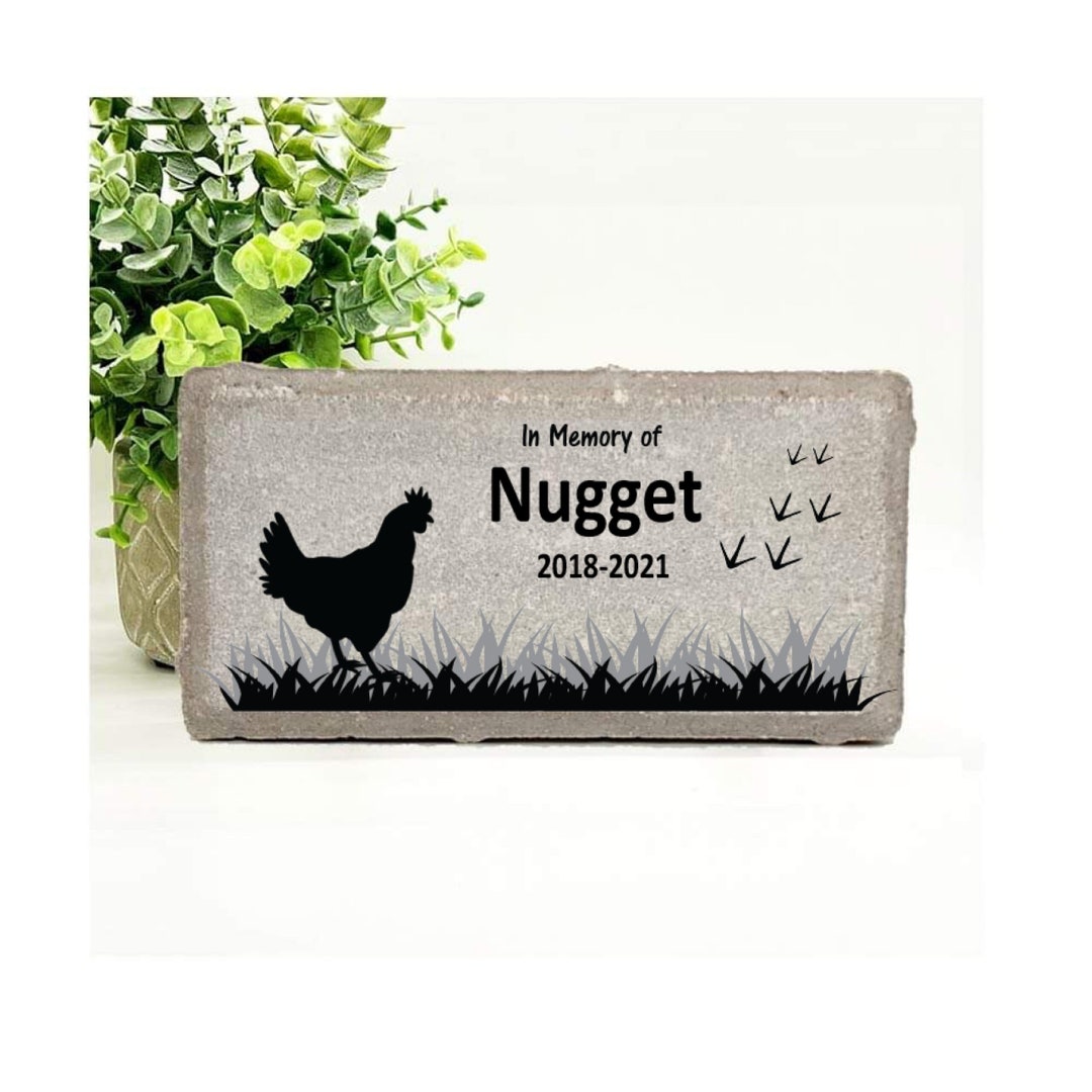 Chicken Memorial Stone - Personalized Pet Memorial - Loss of Chicken ...