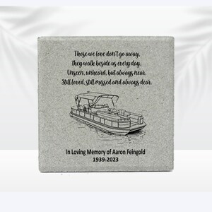 Pontoon Boat Memorial Stone - Sympathy Gift - Bereavement Gift ...