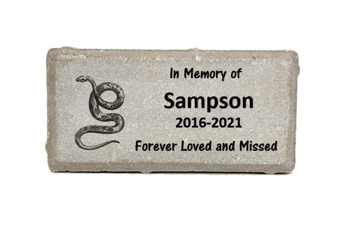 Snake Memorial Stone Snake Keepsake Pet Snake Loss Pet Memorial Stone ...