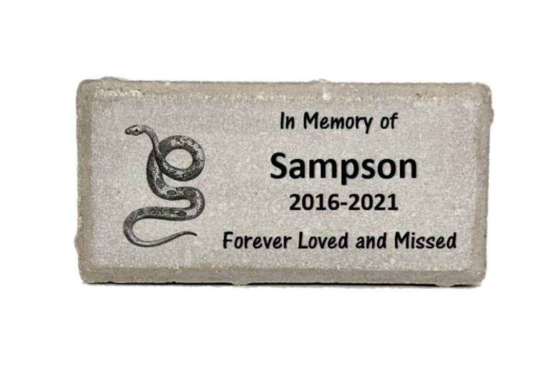Snake Memorial Stone Snake Keepsake Pet Snake Loss Pet - Etsy