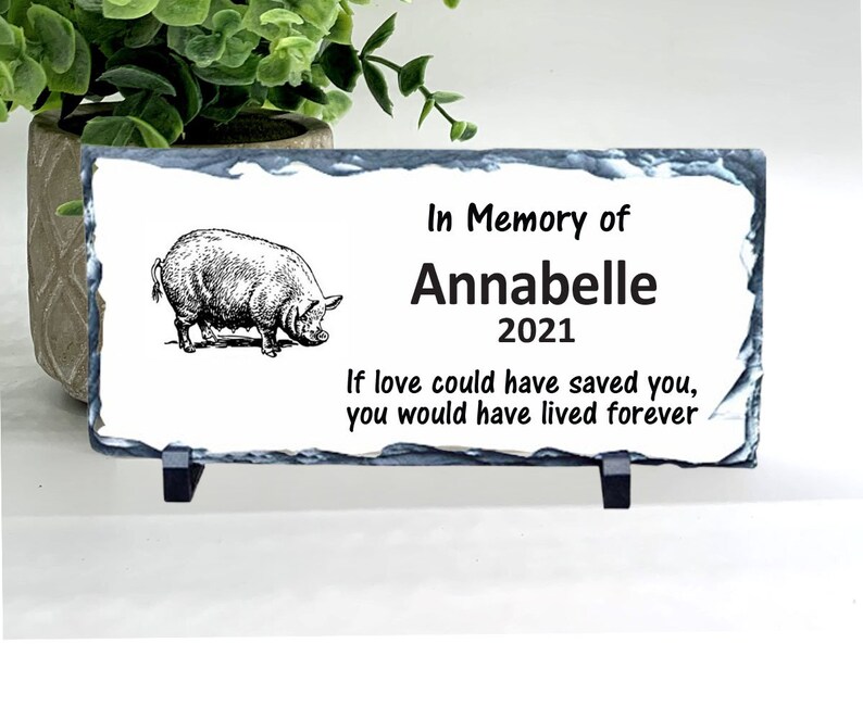 Pig Memorial Stone Personalized Pig Keepsake Pig Sympathy | Etsy