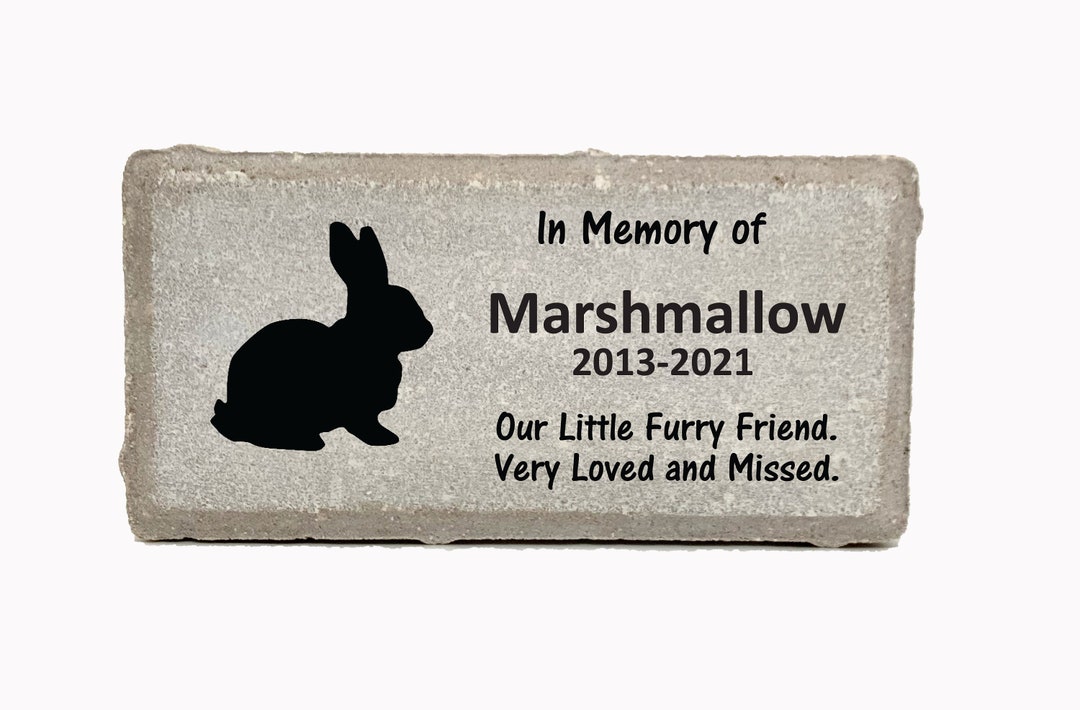 Rabbit / Bunny Memorial Stone- Pet Loss Gift -loss of Rabbit Sympathy ...