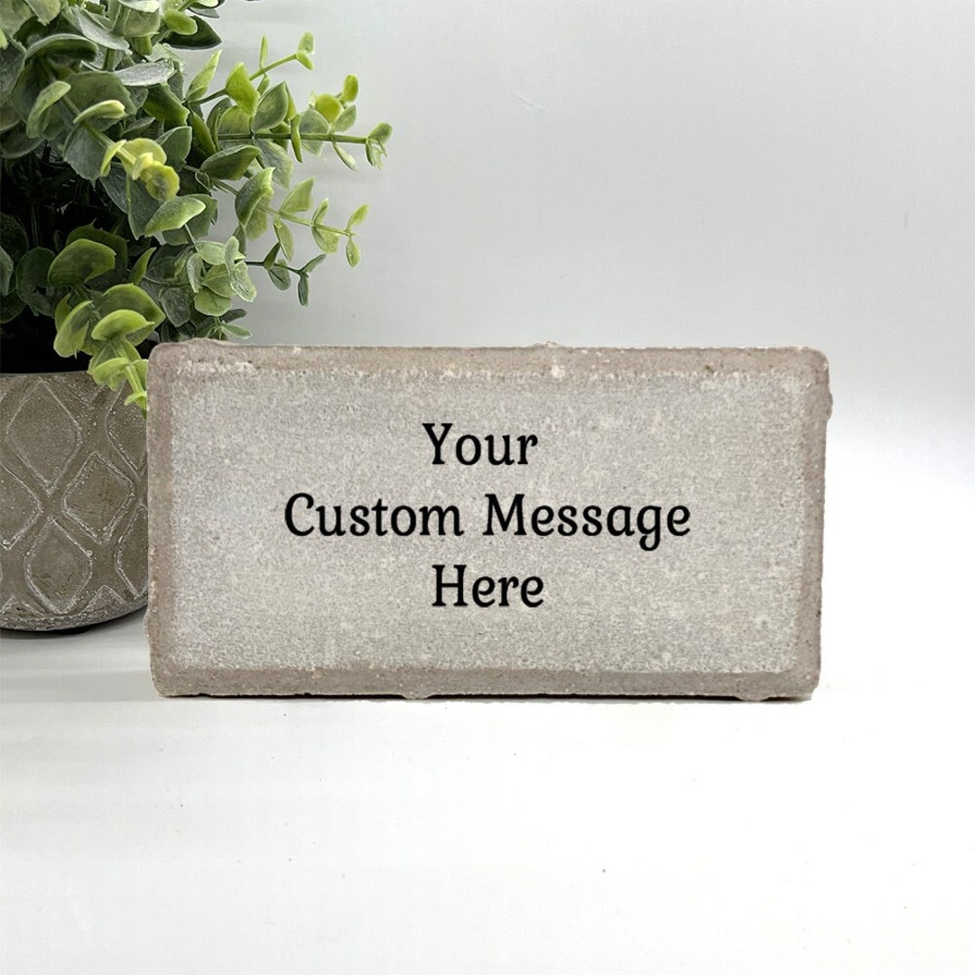 Custom Stone- Choice of Stone With Your Own Message Printed on It ...