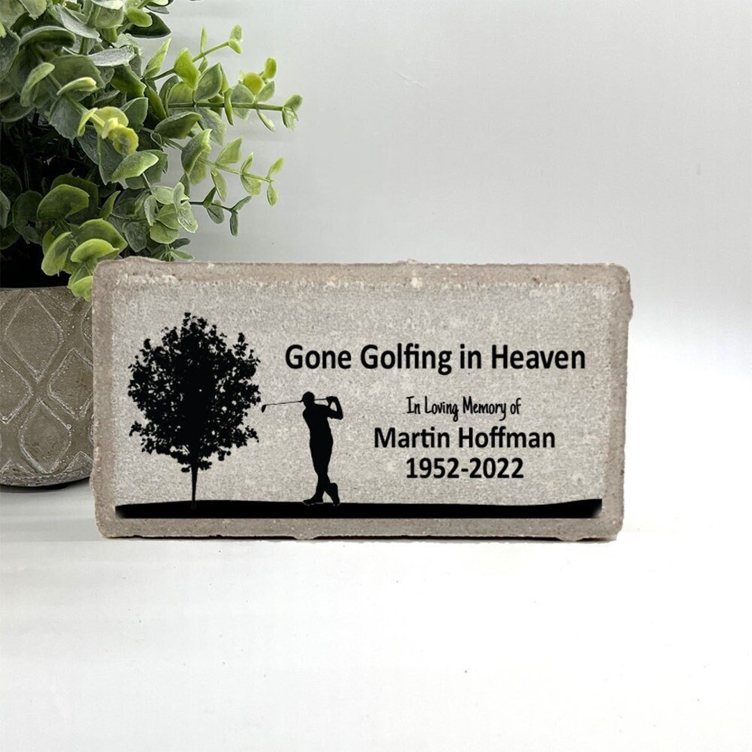 Golfer Memorial Gift - Memorial Stone - Sympathy Gift Bereavement Gift ...